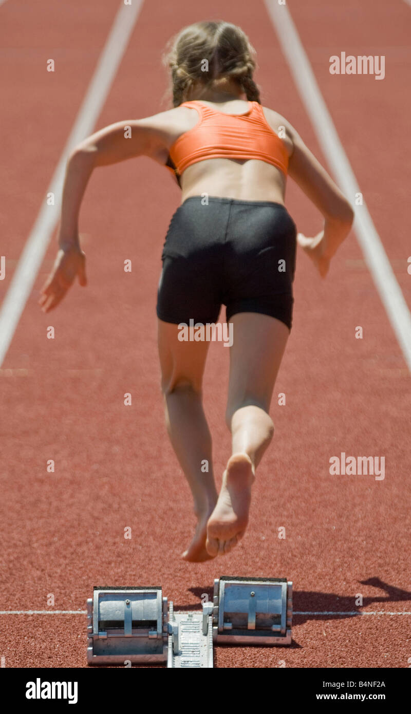 Junior Sprinter Nachwuchssprinterin Stockfotografie - Alamy