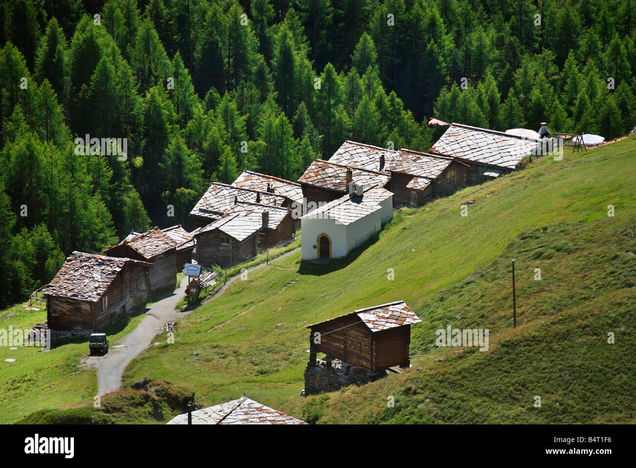 Findeln Zermatt Wallis Schweiz Europa Stockfotografie - Alamy
