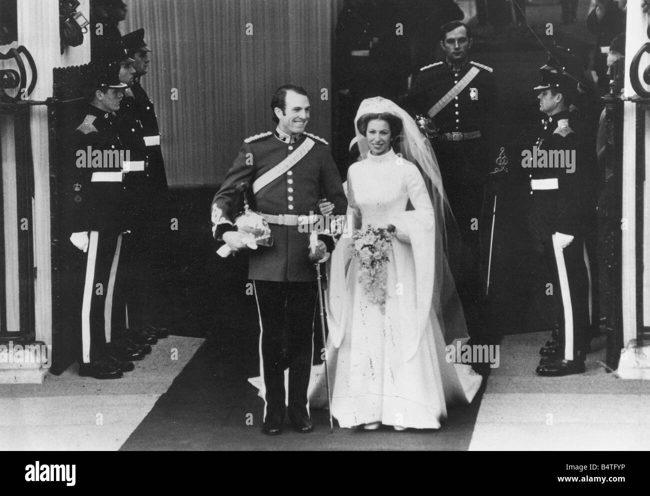 Die Hochzeit von Prinzessin Anne und Capt Mark Phillips in Westinster ...