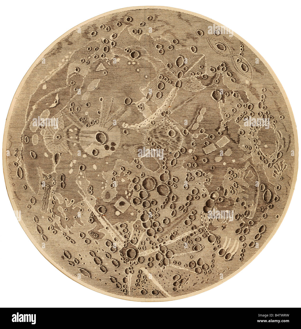 Astronomie, Mond, Oberfläche, Karte der von der Erde sichtbaren ... Astronomie, Mond, Oberfläche, Karte der von der Erde sichtbaren ...
