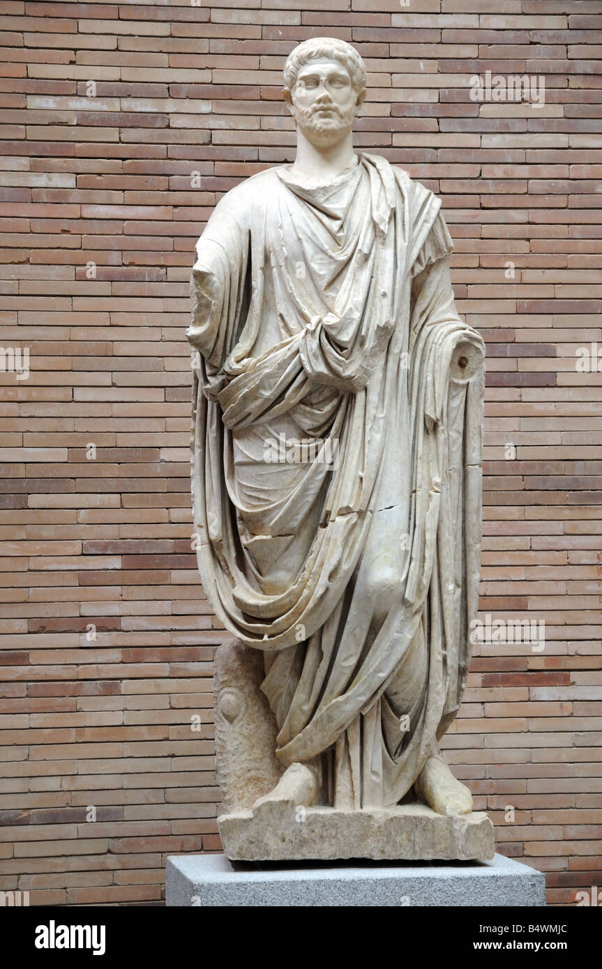 Roman Sculpture von prominenten Mann trägt eine Toga 1. Jahrhundert n ...
