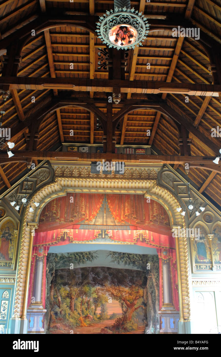 Dach mit Kiefer Traversen und Gaslampe der Normansfield Krankenhaus ...