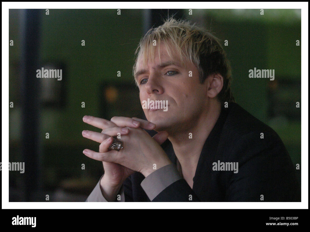 Simon Le Bon und Nick Rhodes von Duran Duran backstage bei Jay Leno ...