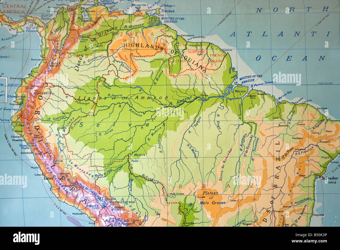Physische Karte Des Amazonas Regenwalds 770+ Grafiken, Lizenzfreie