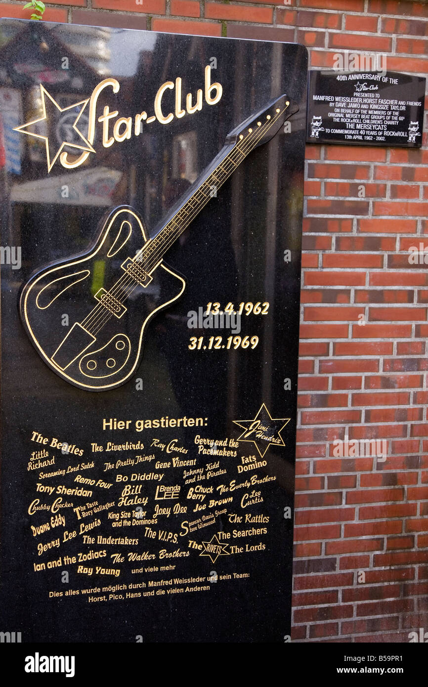 Ein Denkmal für den Star-Club auf die Grosse Freiheit in der St Pauli ...