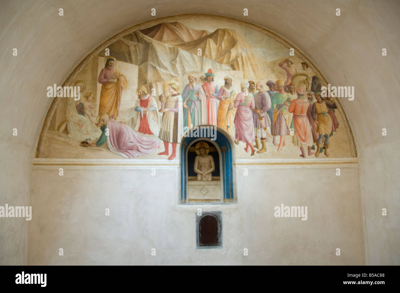 Fresken von Fra Angelico, San Marco, Florenz (Firenze), Toskana, Italien, Europa Stockfotografie ...