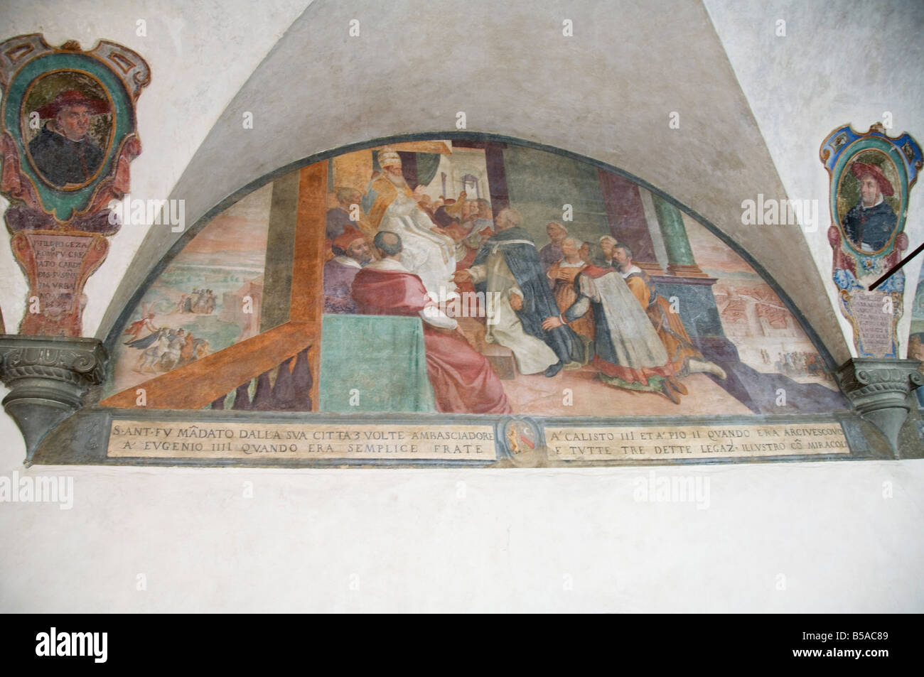Fresken von Fra Angelico, San Marco, Florenz (Firenze), Toskana, Italien, Europa Stockfotografie ...