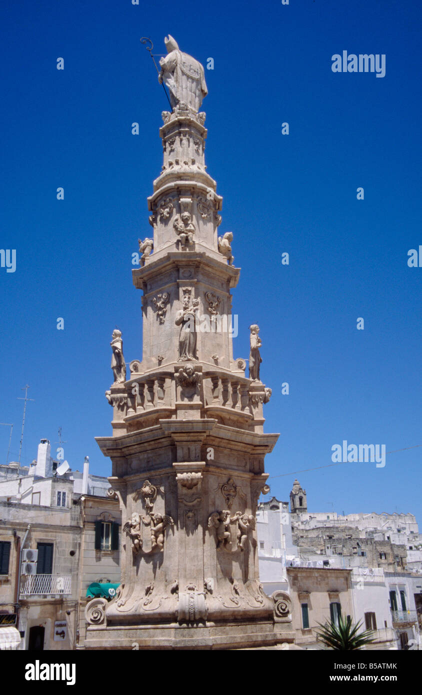 Colonna di Sant'Oronzo Statue auf Säule Bischof von Lecce geschickt zu ...