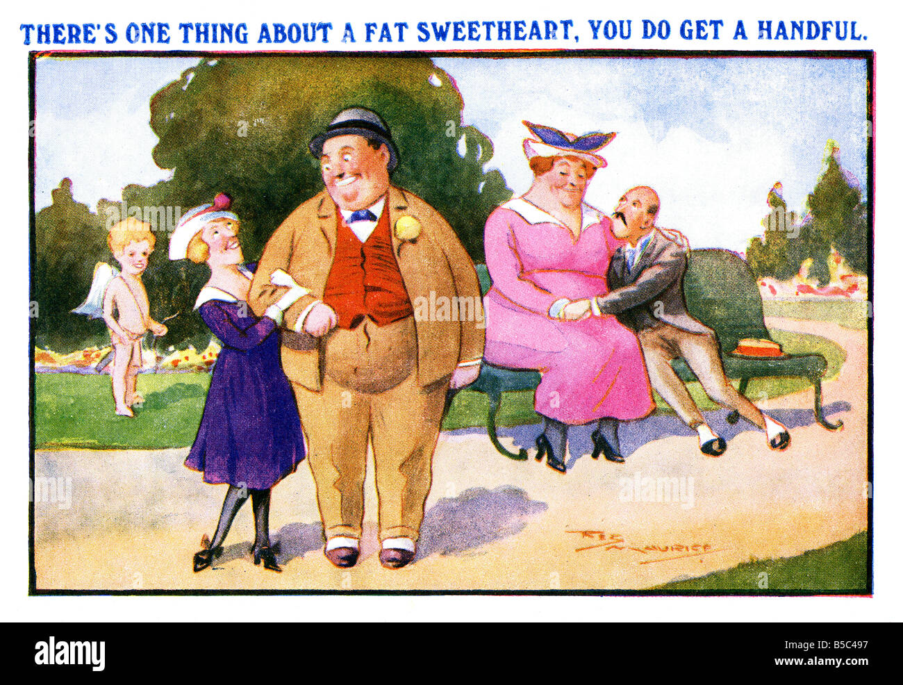 1900er Jahre Edwardian Comic Kunst Frech Am Meer Postkarte Von Künstler