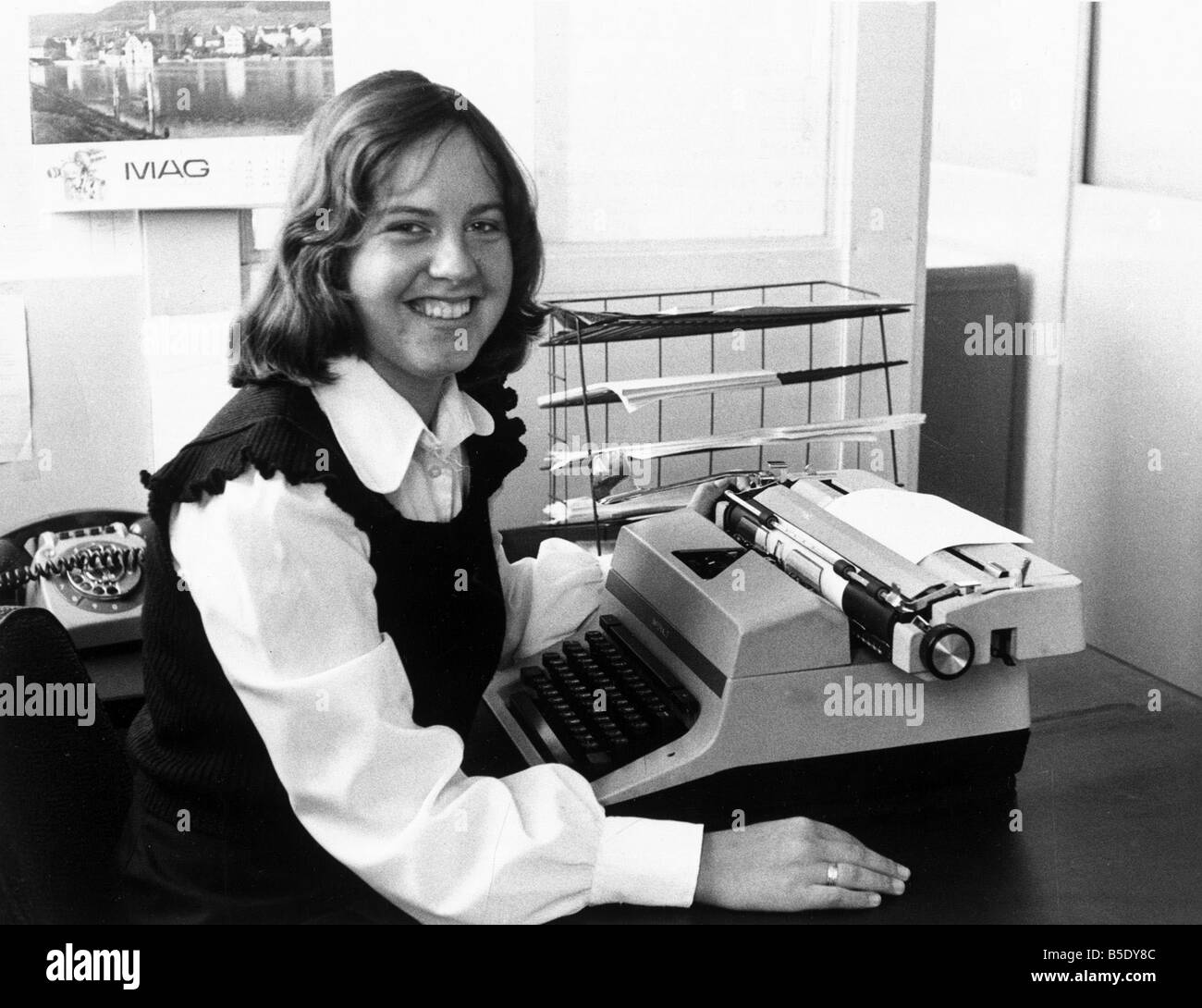 Sekretärin Janice Haynes 22 von Slough Berkshire Stockfotografie - Alamy