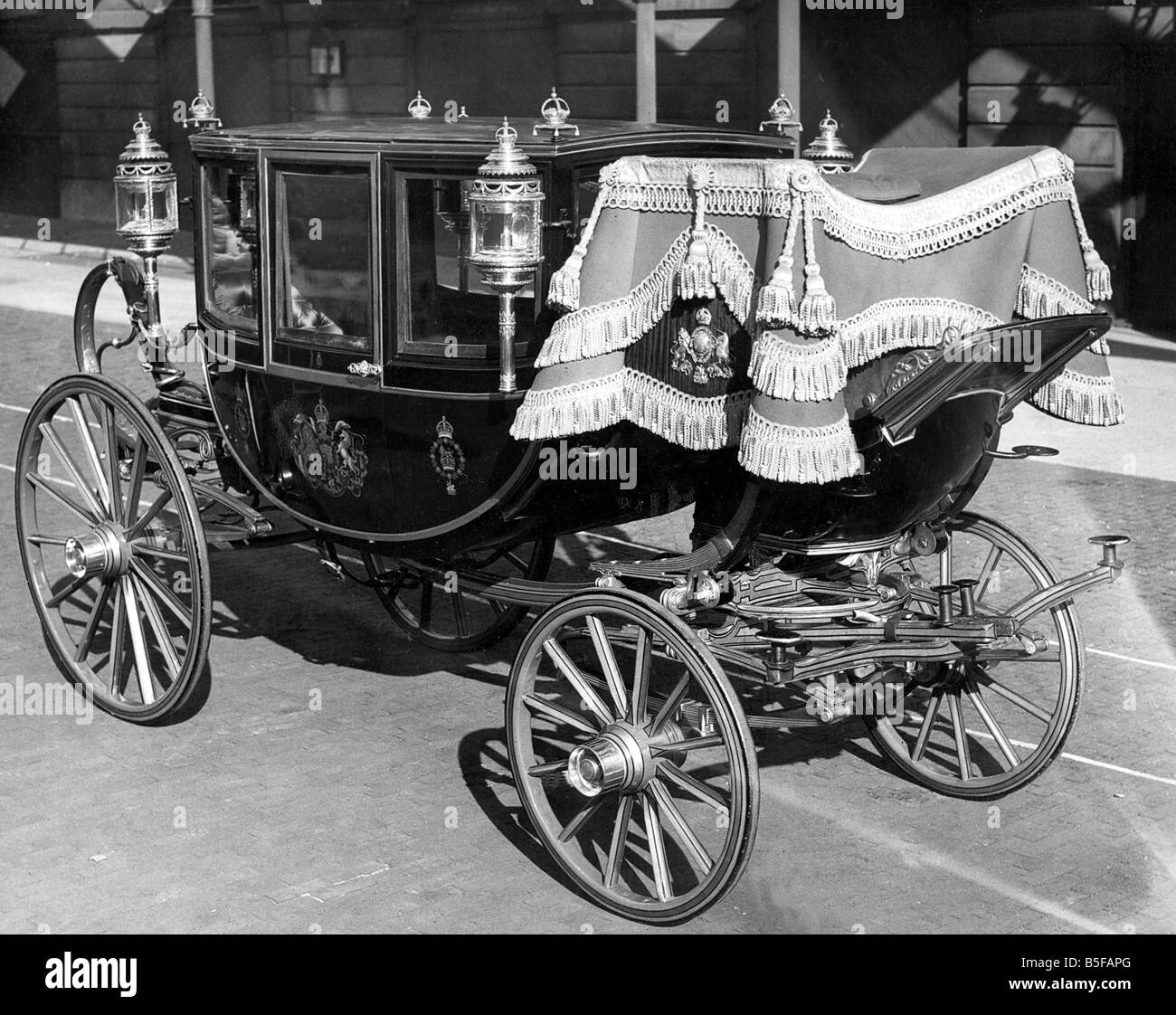 Ein Blick auf das Glas Staatskarosse derer im Royal Hochzeit von ...