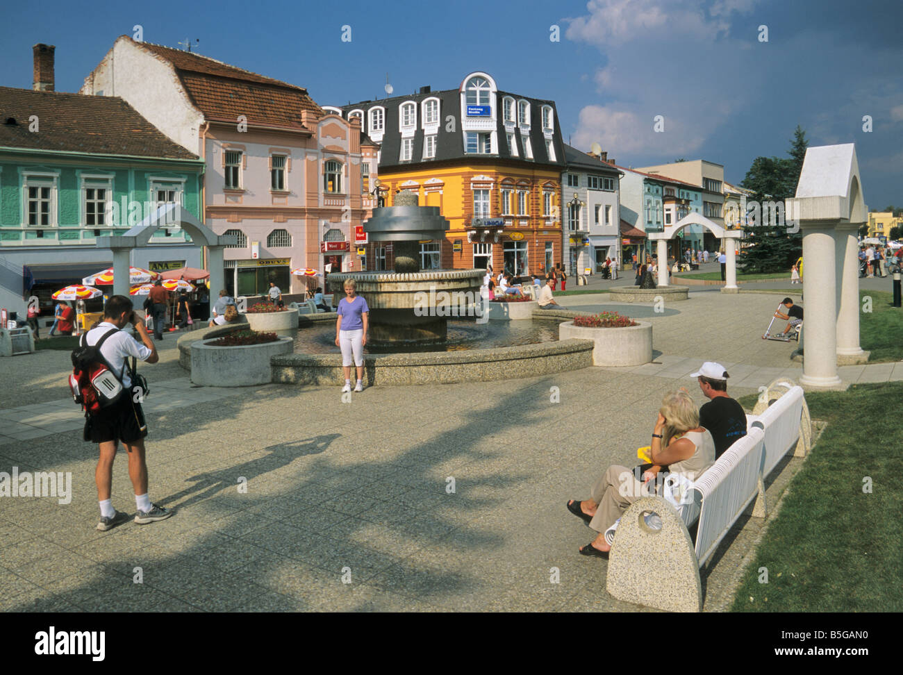 Namestie Svateho Egidi St. Egidius Straße in Poprad Spis Slowakei ...