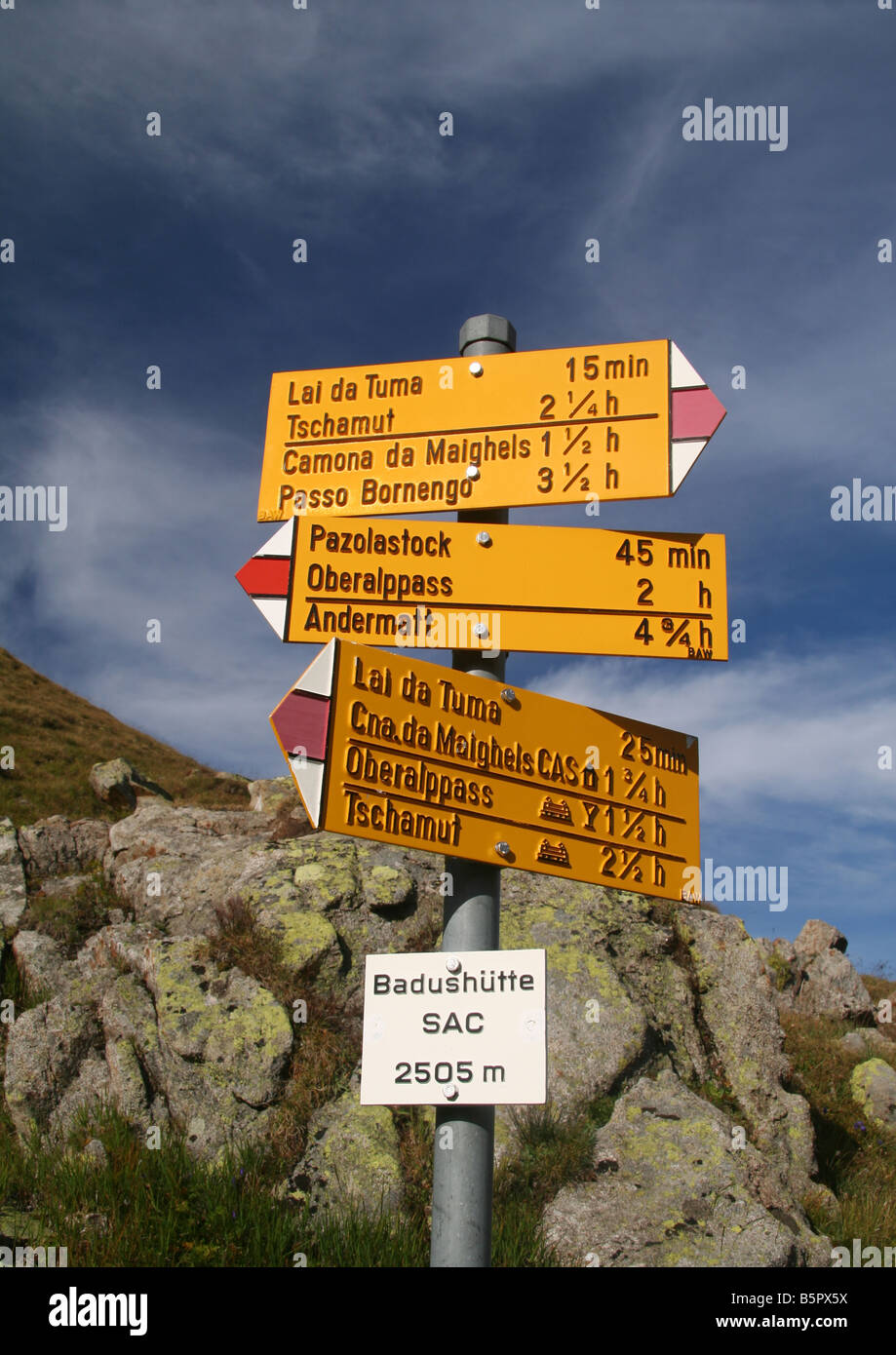 Schweiz wegweiser -Fotos und -Bildmaterial in hoher Auflösung – Alamy