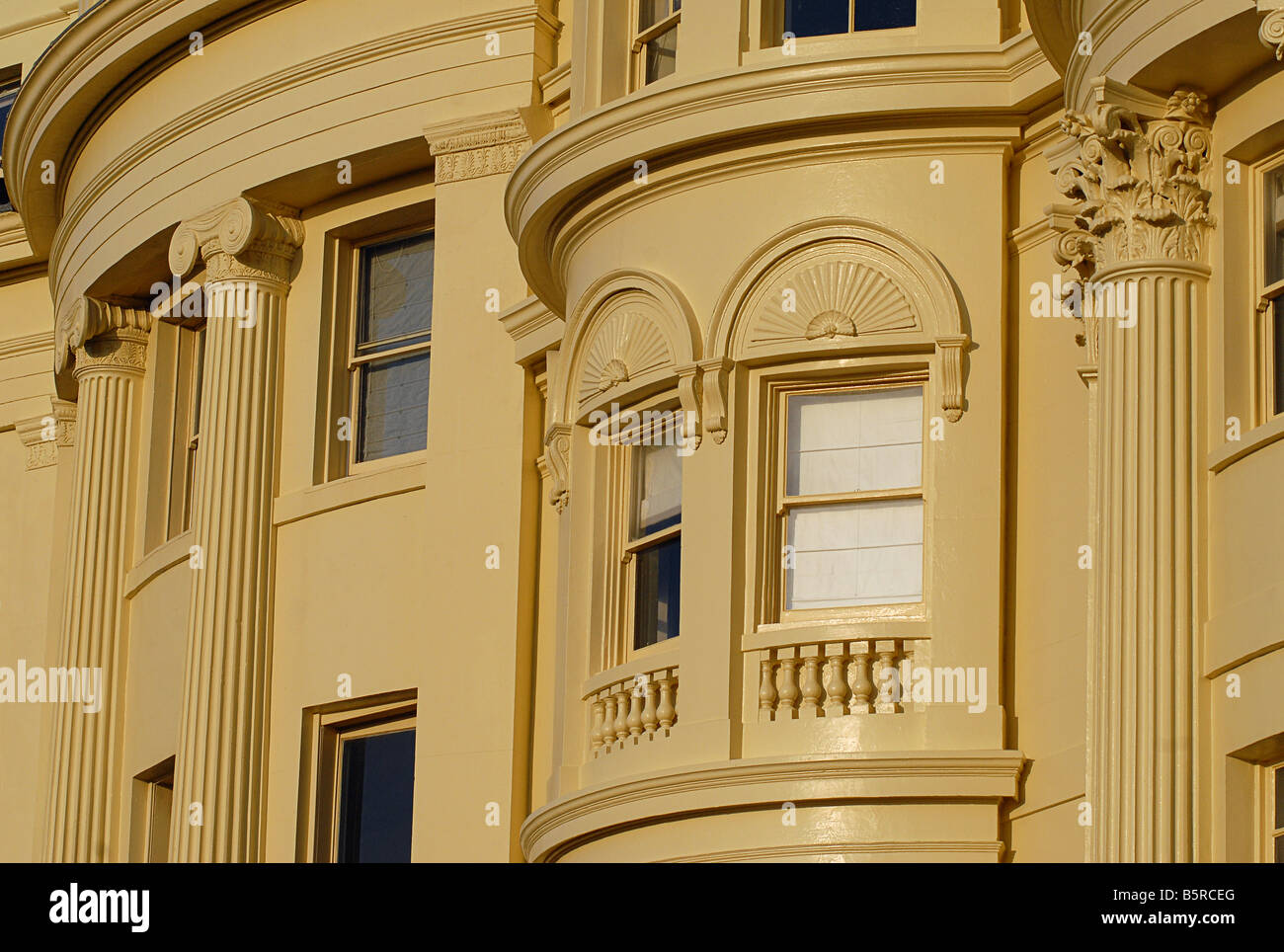 Brunswick Square Hove East Sussex England Fassaden der westlichen ...