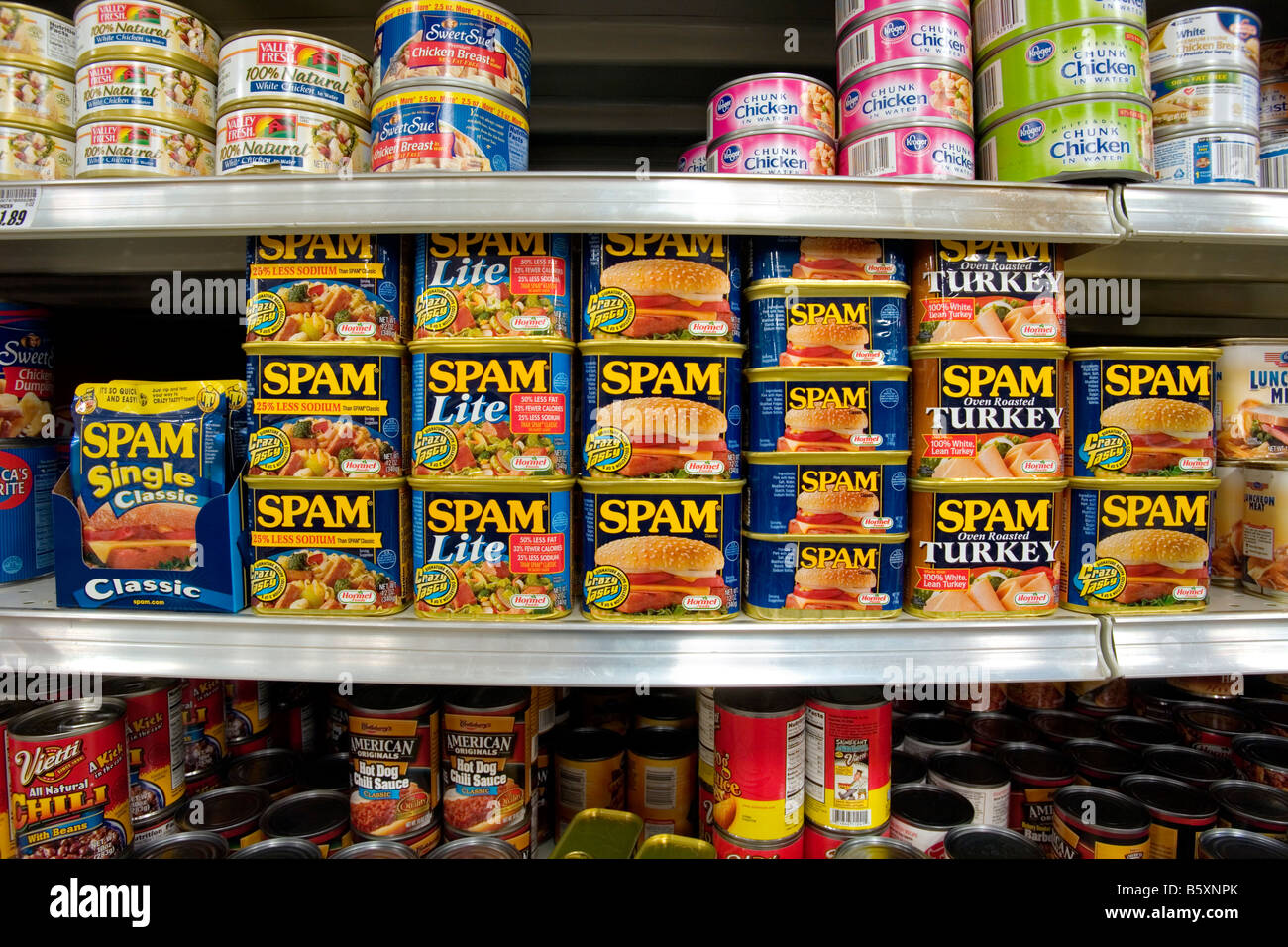 Spam canned meat -Fotos und -Bildmaterial in hoher Auflösung – Alamy