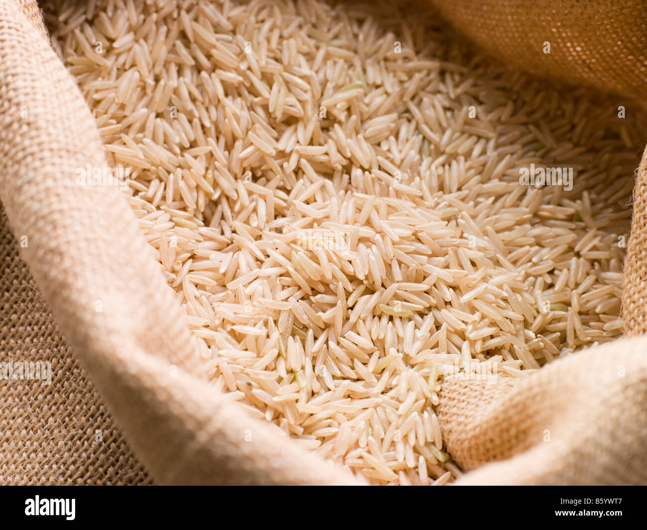 Basmati-Reis im Sack Stockfotografie - Alamy