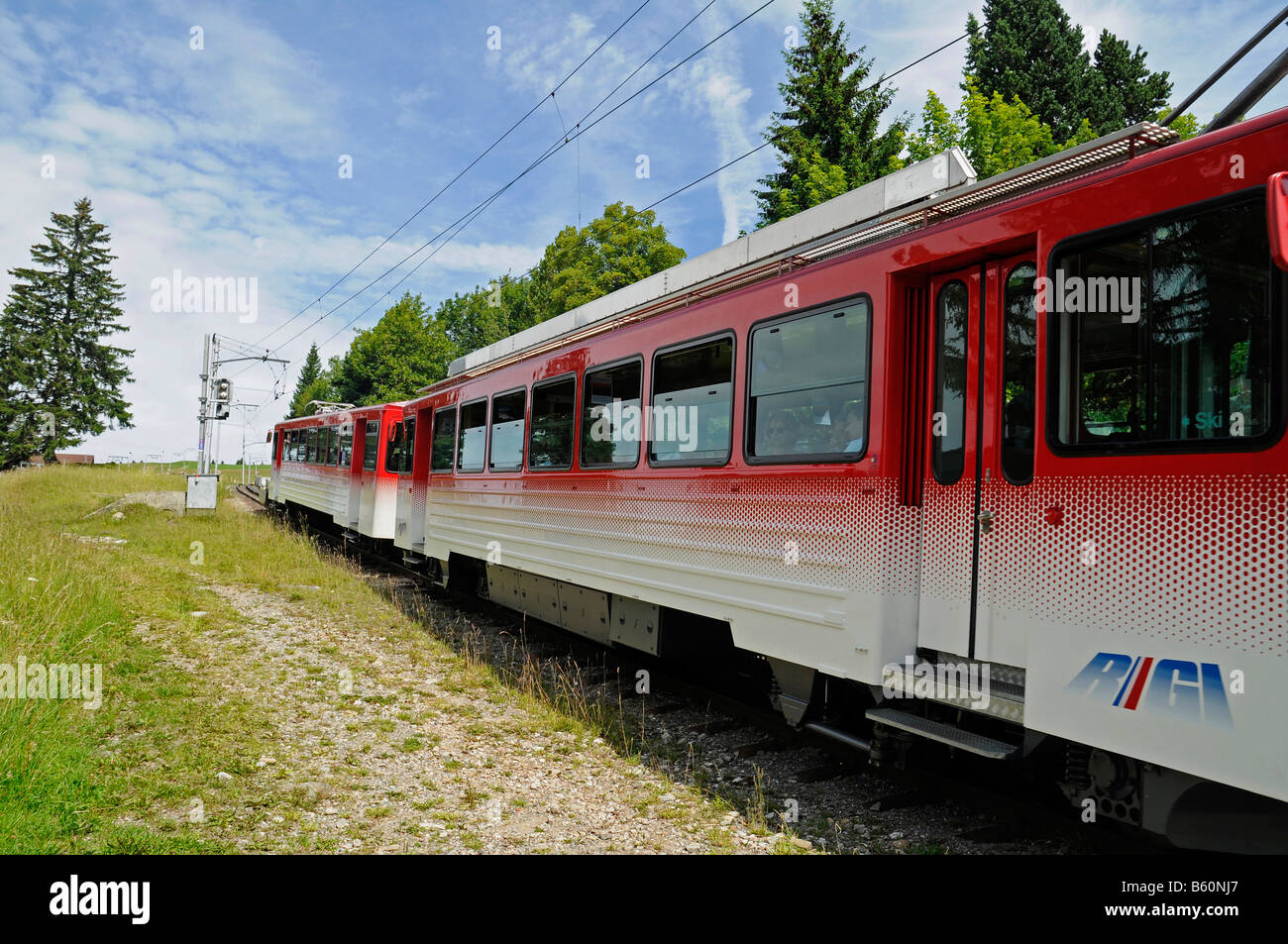 Zahnradbahn, die Rigi, Vitznau, Kanton Luzern, Schweiz, Europa ...