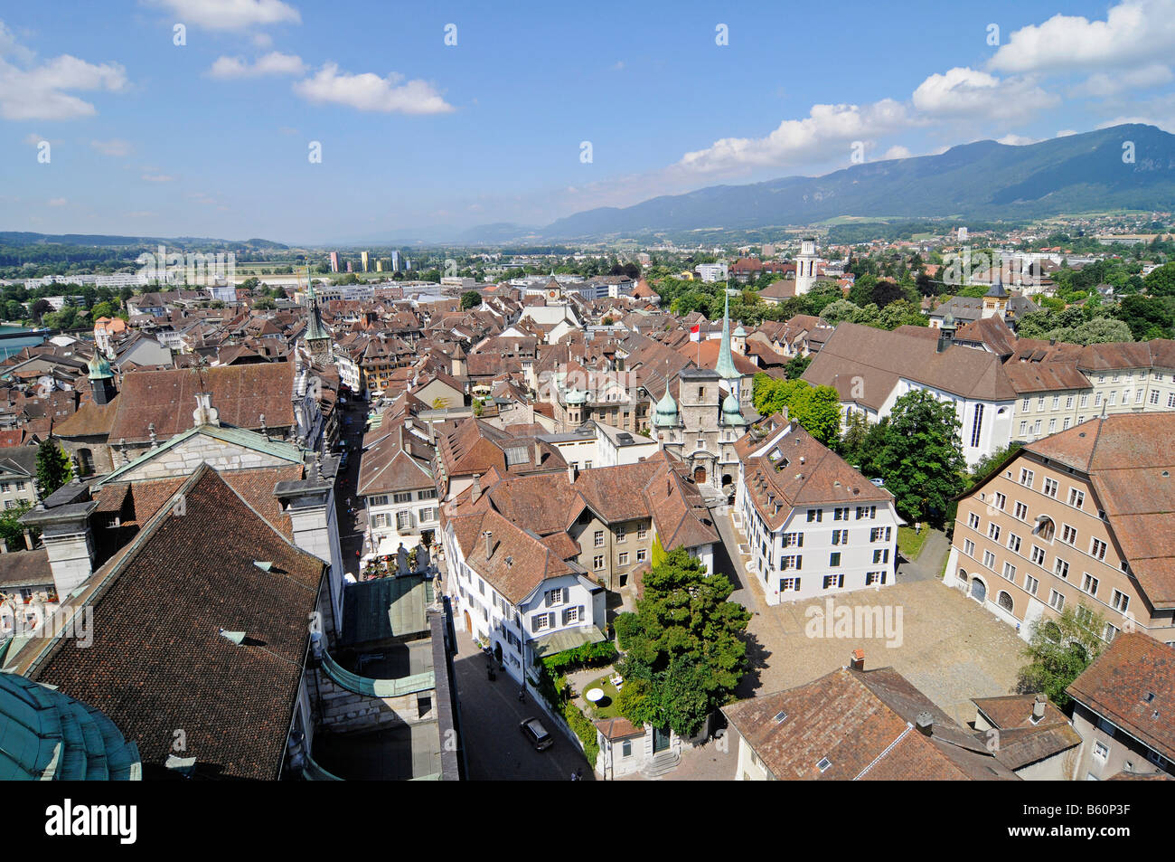 Blick auf die Stadt, historische Viertel, Solothurn, Schweiz, Europa ...