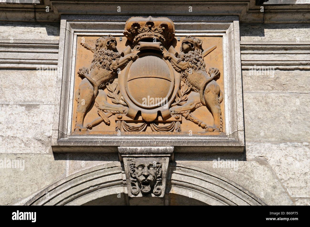 Wappen, Eingang, Tür, Rathaus, Solothurn, Schweiz, Europa ...