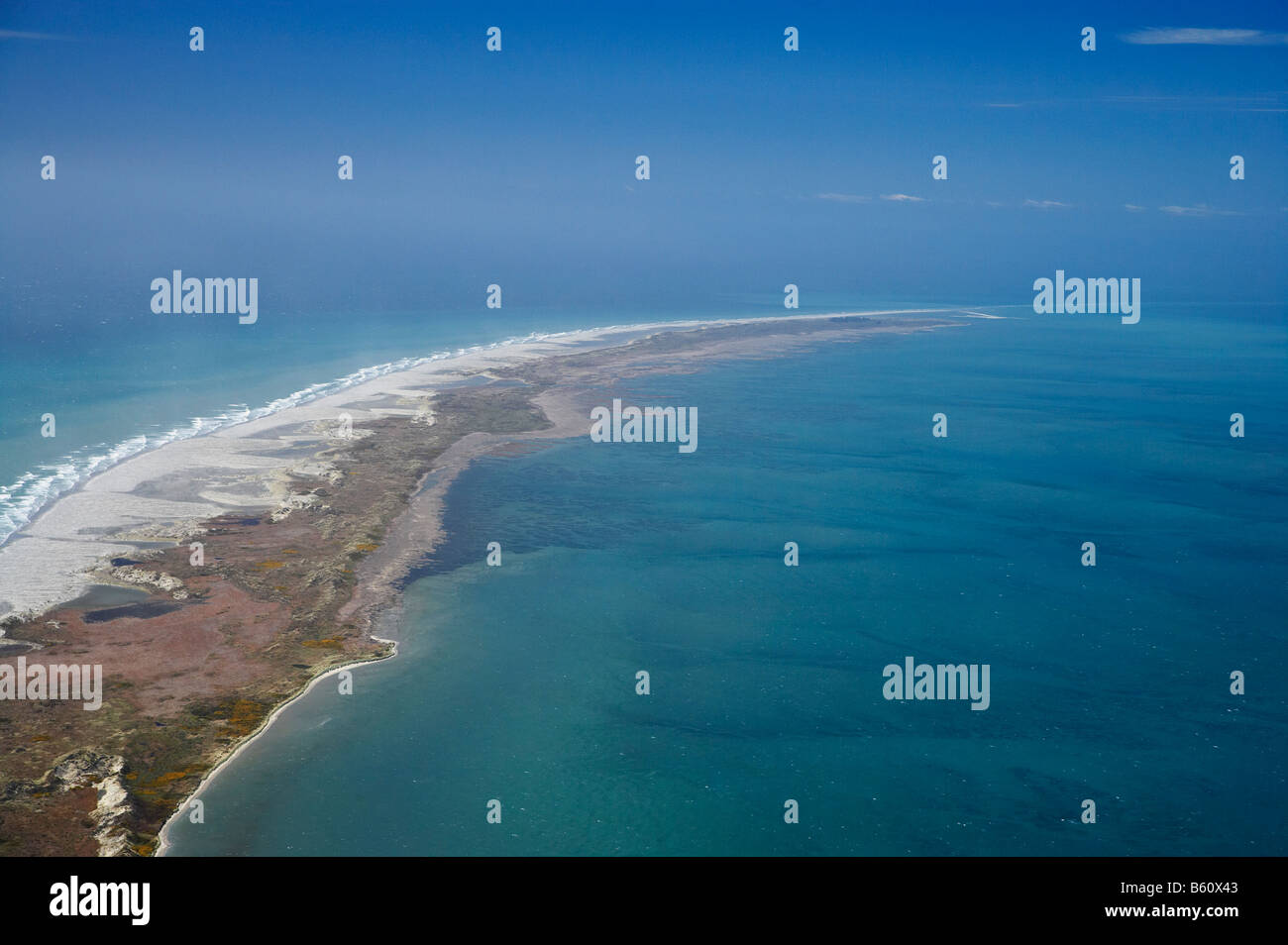 Farewell Spit und Tasmanische See links Golden Bay richtig Nelson ...