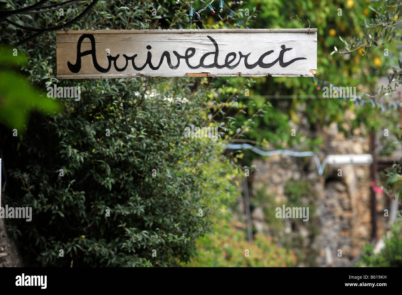 Arrivederci sign -Fotos und -Bildmaterial in hoher Auflösung – Alamy