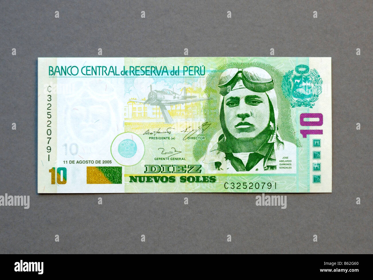 Peru 10 zehn Nuevos Soles Banknote Stockfotografie - Alamy