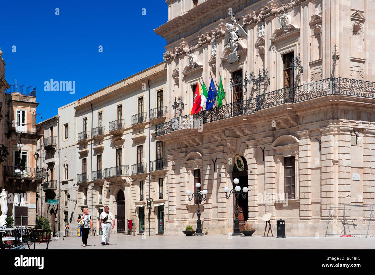 Rathaus, Palazzo del Senato, Piazza del Duomo, Ortygia, Syrakus ...