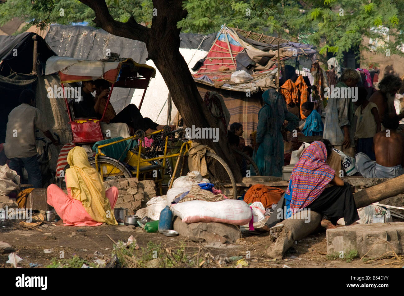 Slums in Agra. Uttar Pradesh. Indien Stockfotografie - Alamy