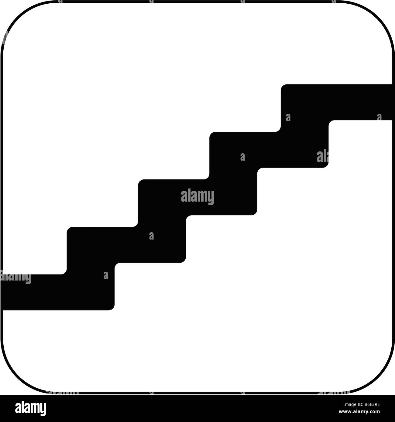 Treppen-Symbol vor weißem Hintergrund Stockfotografie - Alamy