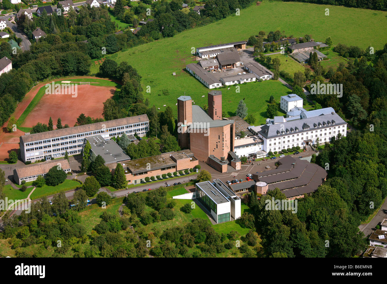 Luftaufnahme, Benediktiner-Kloster, Kloster Koenigsmuenster, Haus der ...