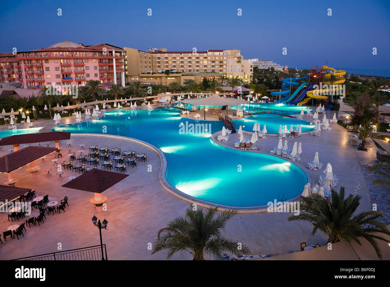 Swimming Pool-Landschaft im Selge Beach Resort, türkische Riviera ...