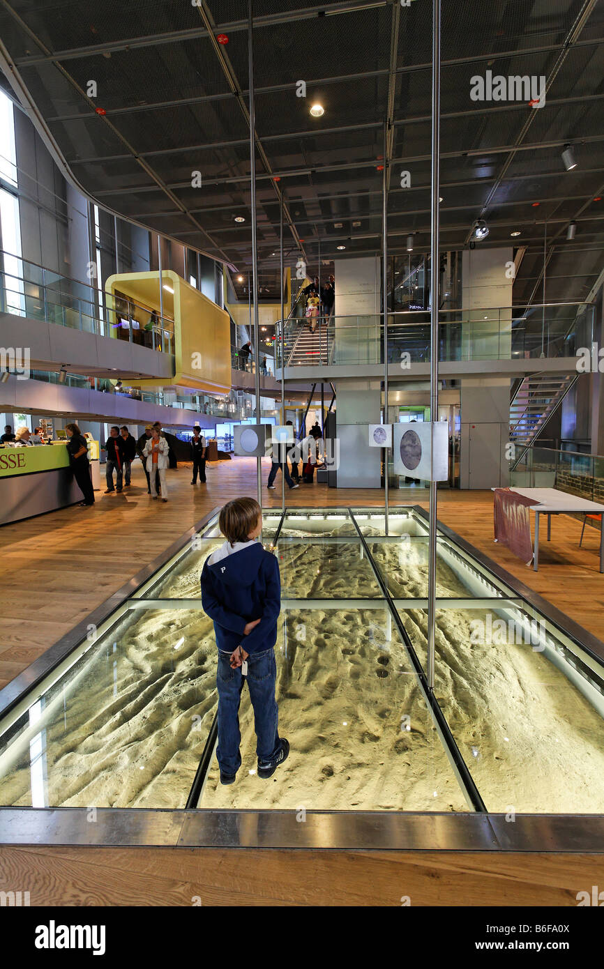 Neues Römermuseum, Eingangshalle mit Spuren der römischen bleibt unter ...