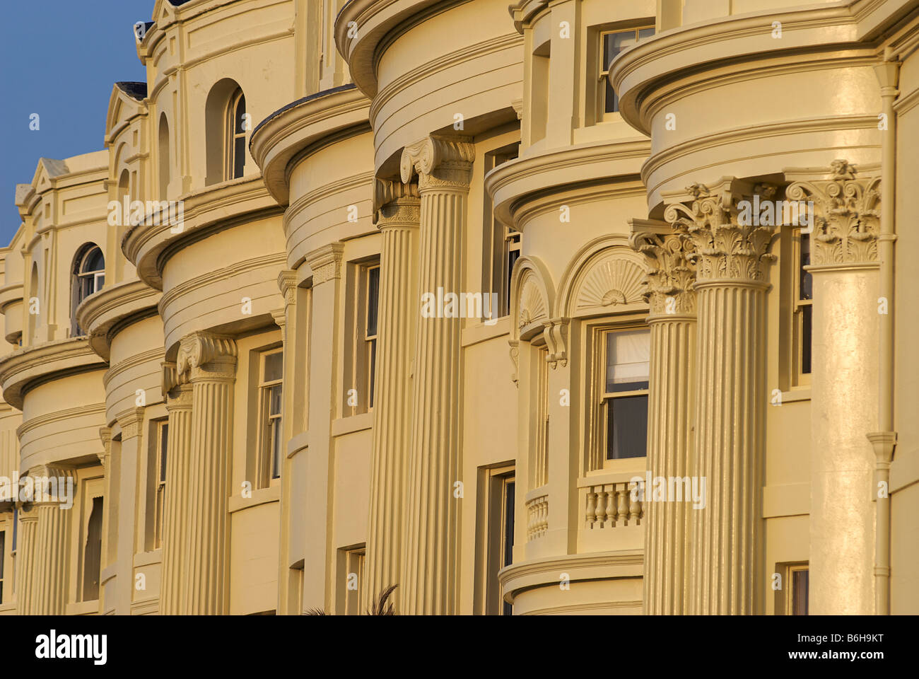 Brunswick Square Hove East Sussex England Fassaden der westlichen ...