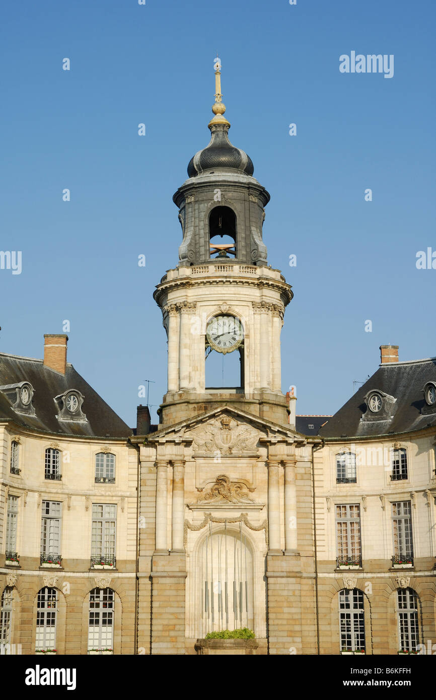 Rennes Bretagne Frankreich Hotel de Ville Rathaus am Place De La Mairie ...