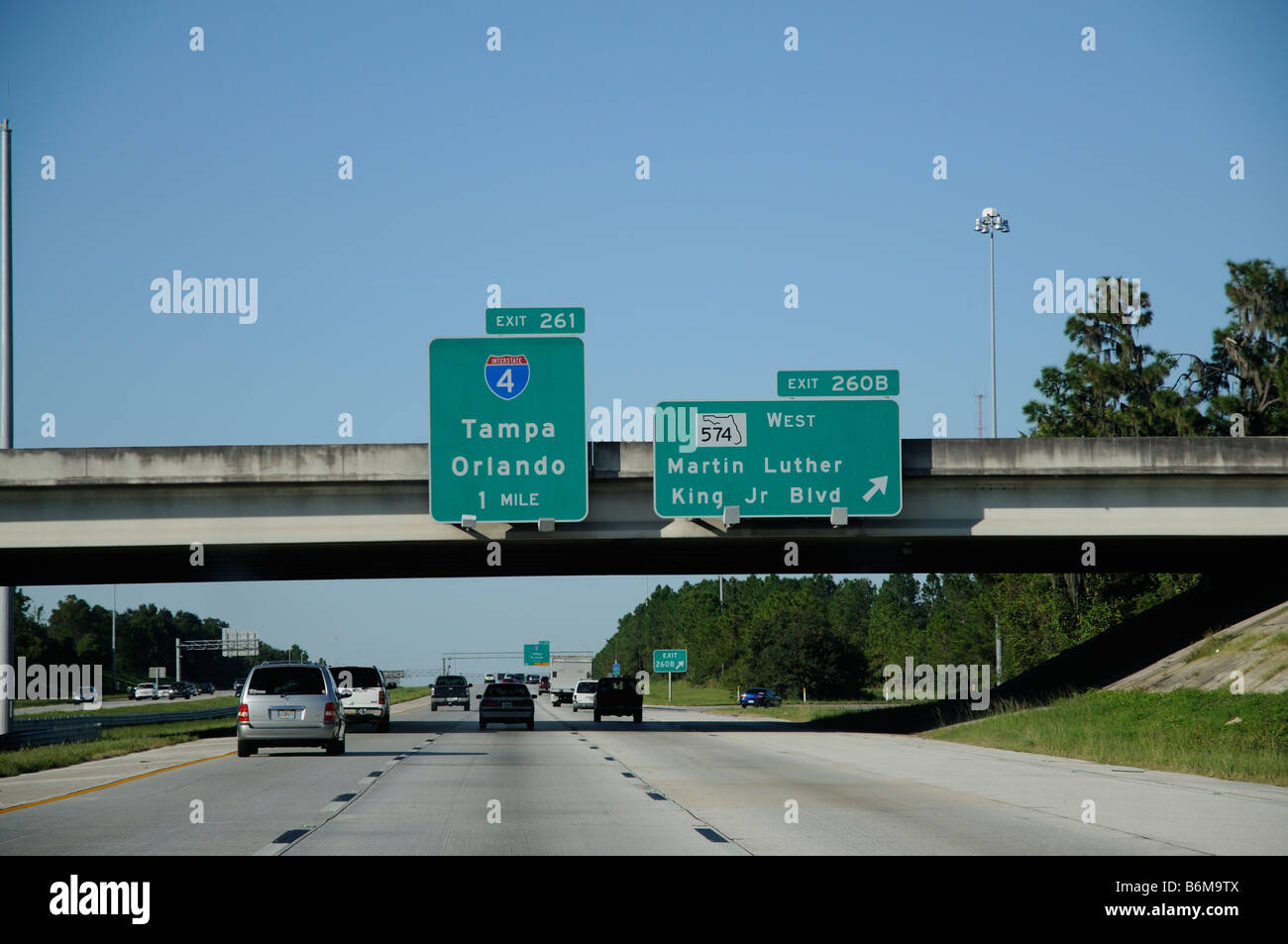 Ich 4 Interstate Highway Richtung Norden in Richtung Tampa Florida USA ...