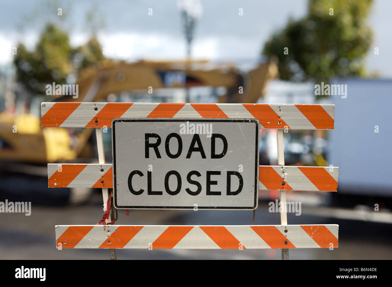 Straße gesperrt Verkehrszeichen Stockfotografie - Alamy