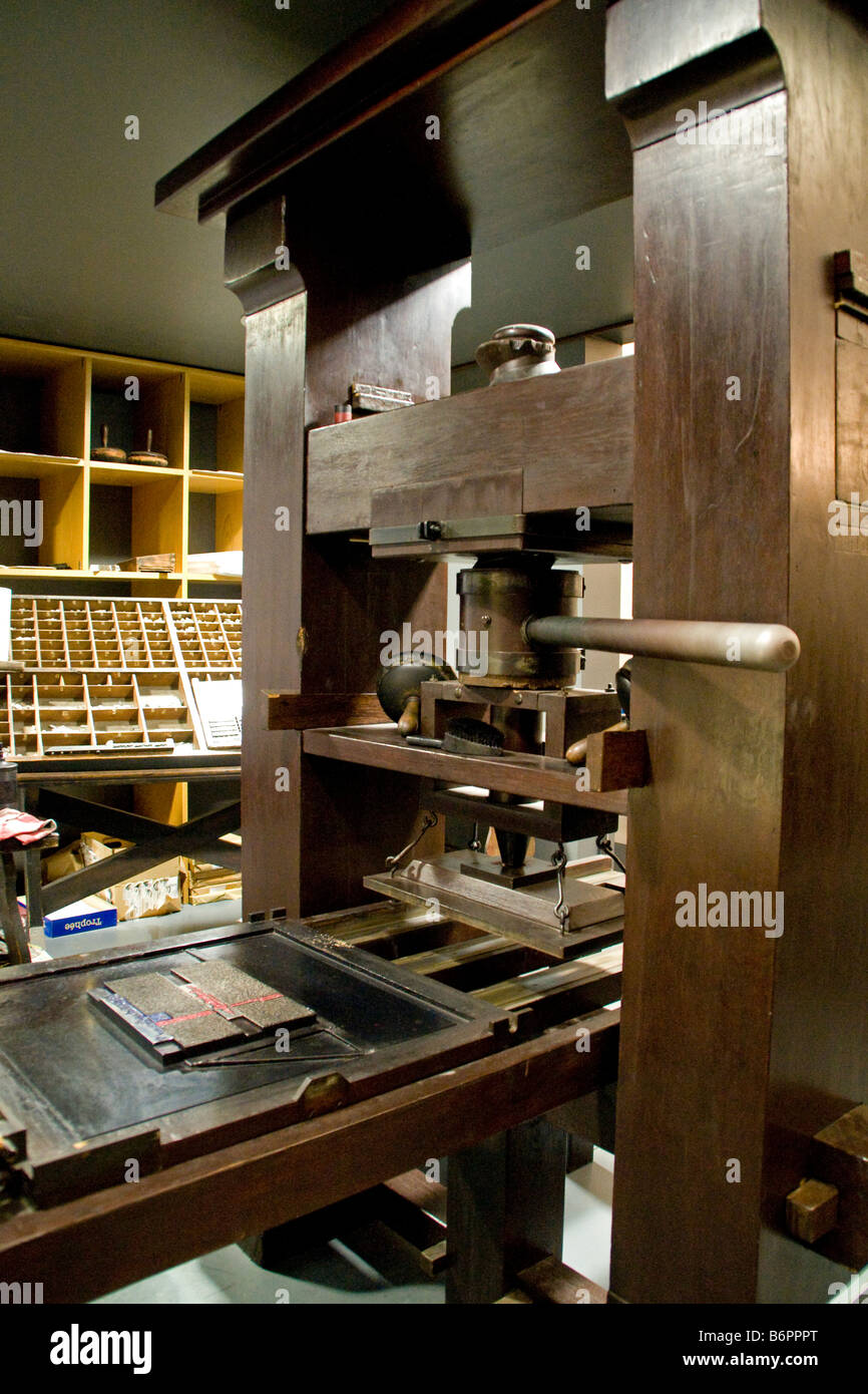 Gutenberg Druckerpresse Stockfotos und -bilder Kaufen - Alamy