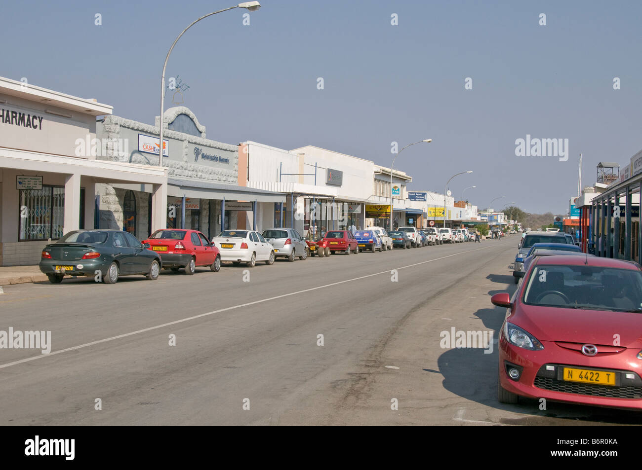 Tsumeb, Kirchen Highstreet, Parks, Magnolia Büsche Stockfotografie - Alamy
