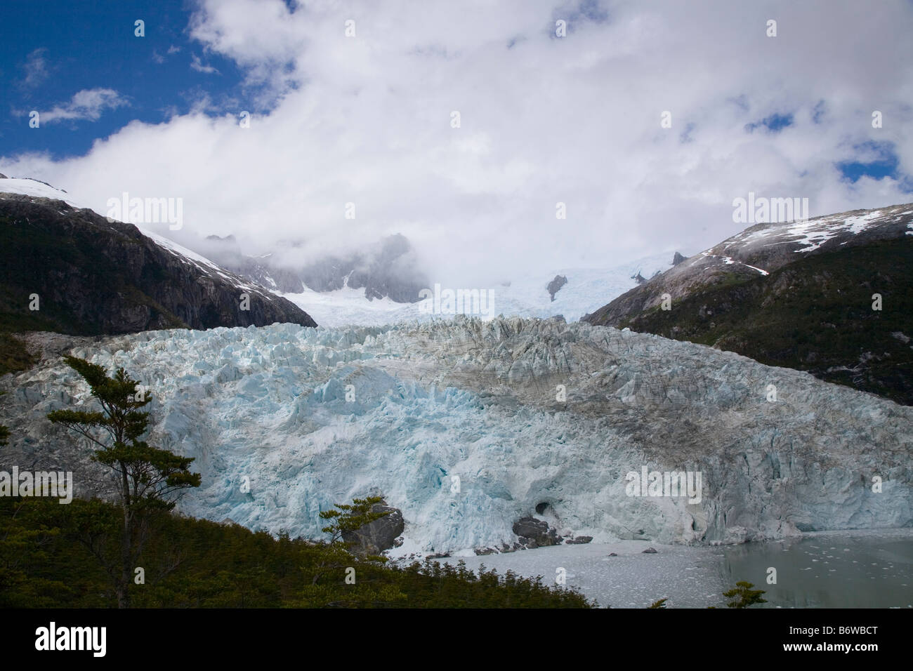 Pia Gletscher, Beagle-Kanal, chilenische Fjorde, Chile Stockfotografie ...