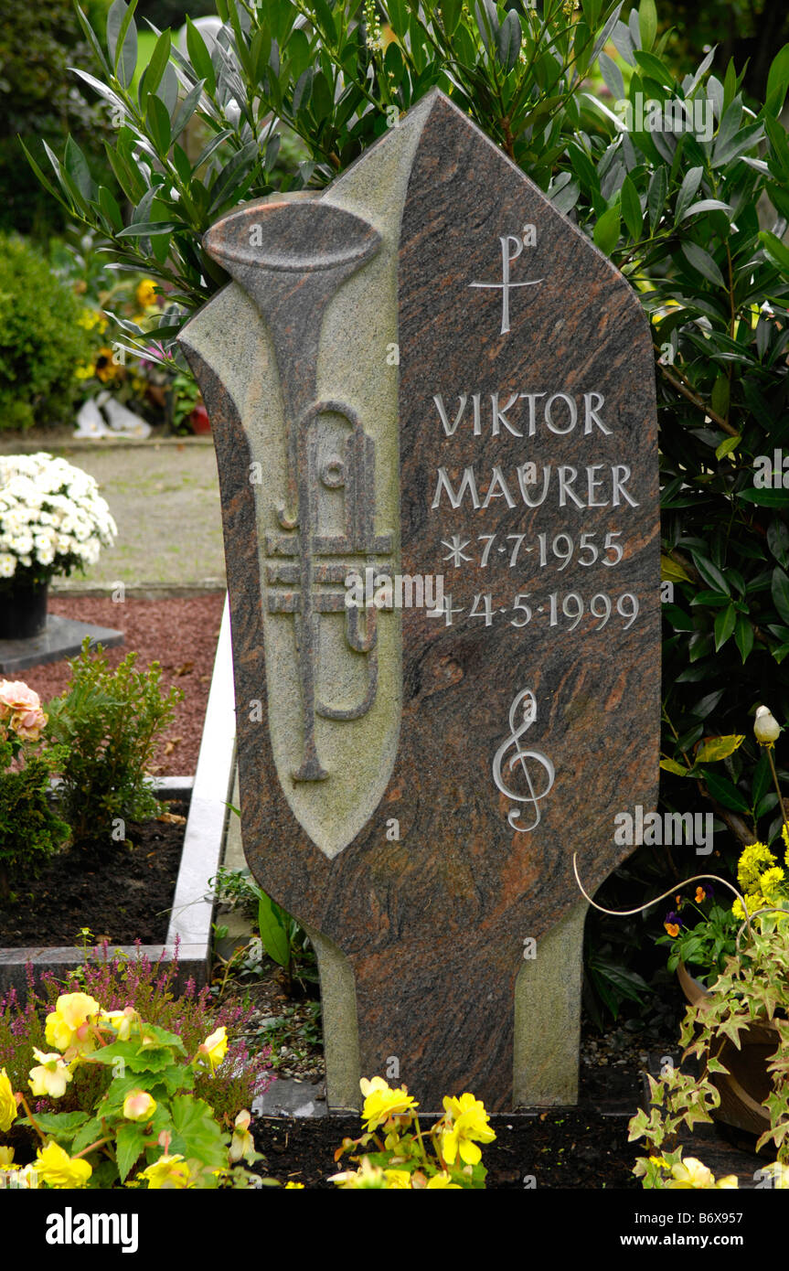 Grabstein Grab Friedhof Friedhof Musik Deutschland Deutschland ...