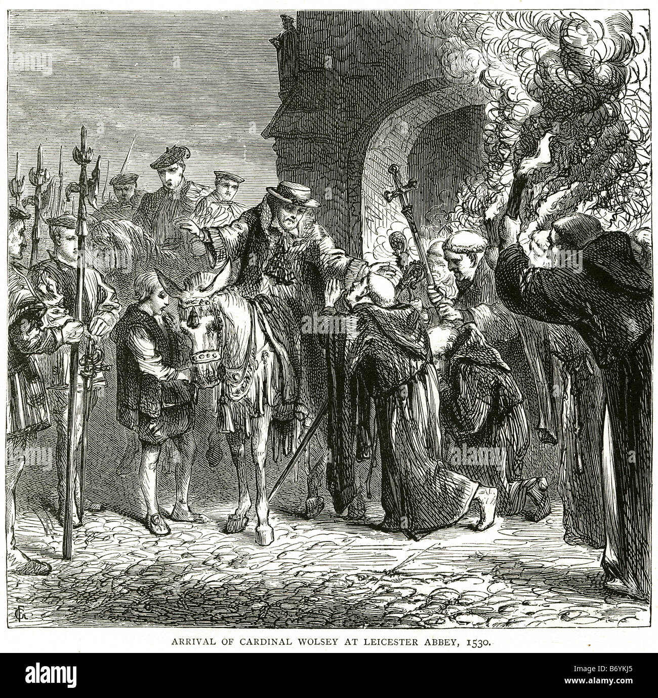 Ankunft Kardinal Wolsey Leicester Aggey 1530 Gott Jesus Bibel Heilige ...