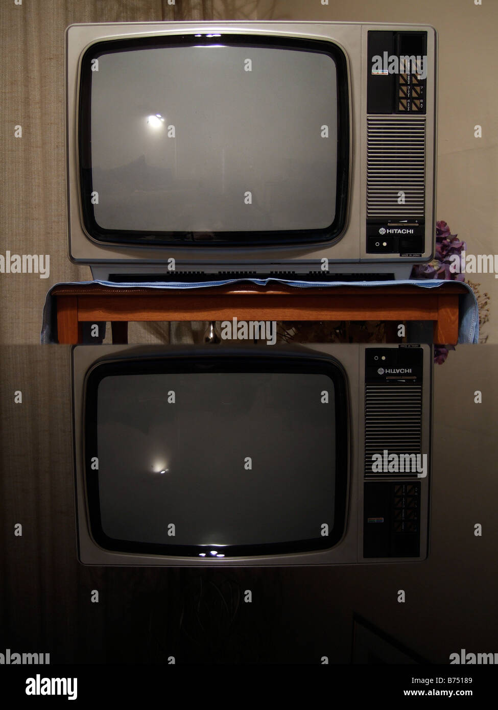 Eine alte 70er Jahre TV Stockfotografie - Alamy