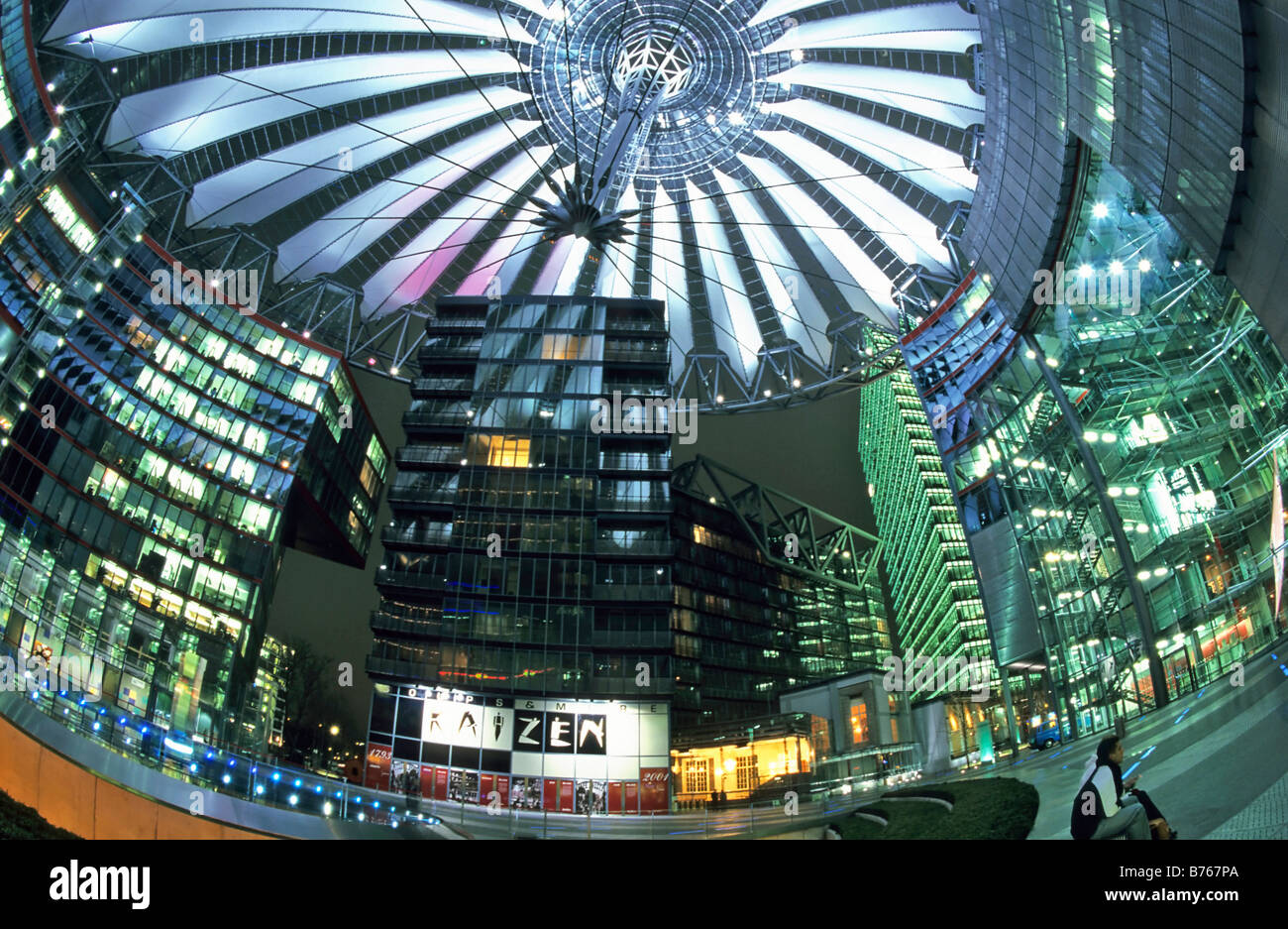 Sony Center Dach Berlin Deutschland Potsdamer Platz Wahrzeichen Anblick ...