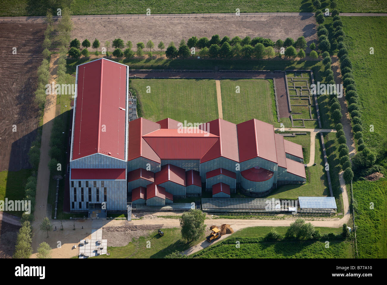 Luftaufnahme, Baden Haus, Archaeologischer Park Xanten, archäologischer ...