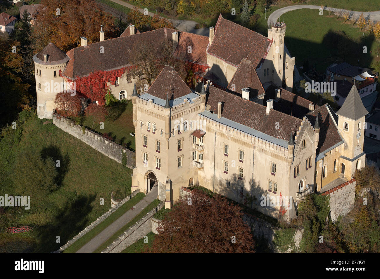 Schloss Eberstein, Luftbild, Kärnten, Austria, Europe Stockfotografie - Alamy