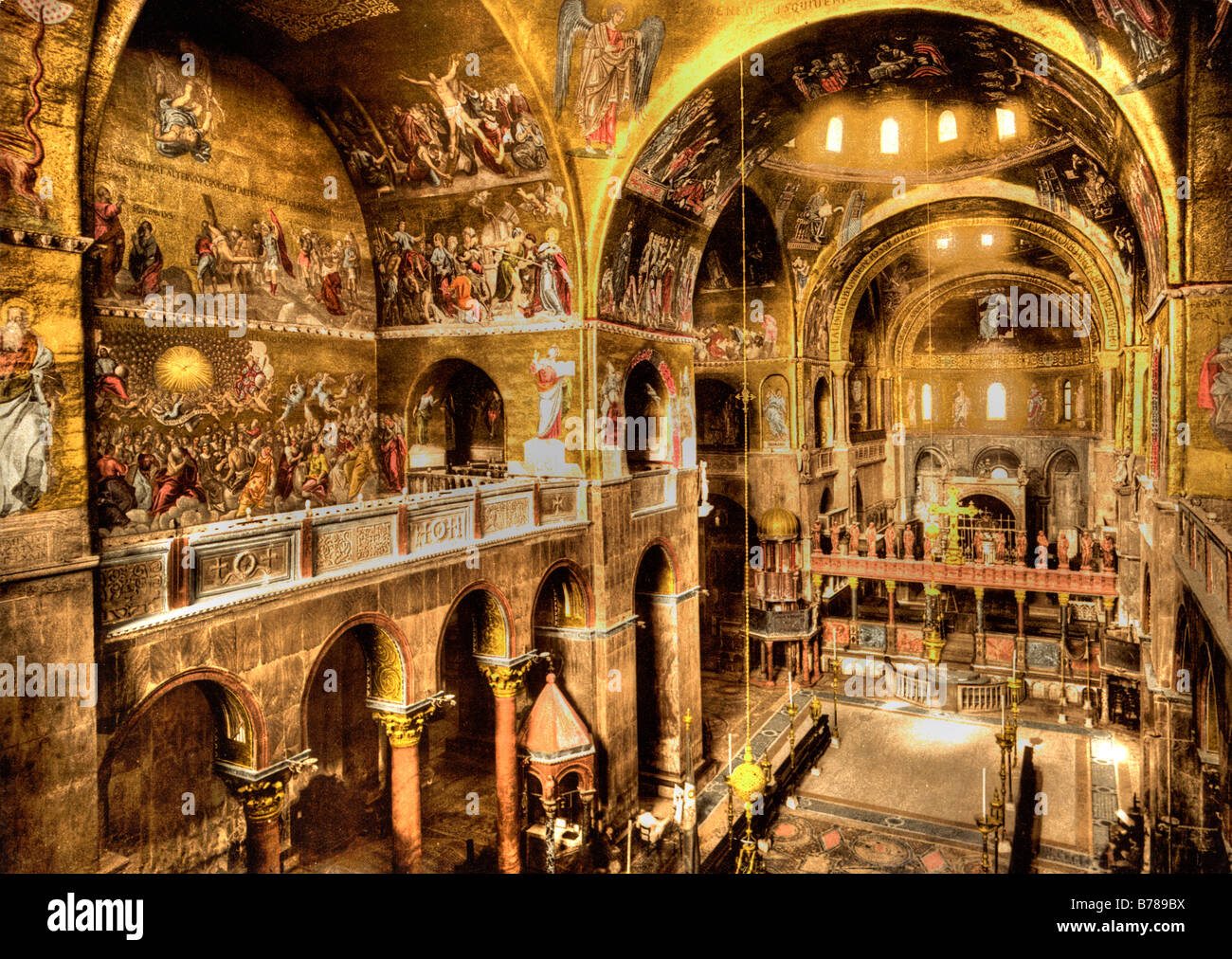 Markus Basilika, Interieur, Venedig Italien Stockfotografie - Alamy