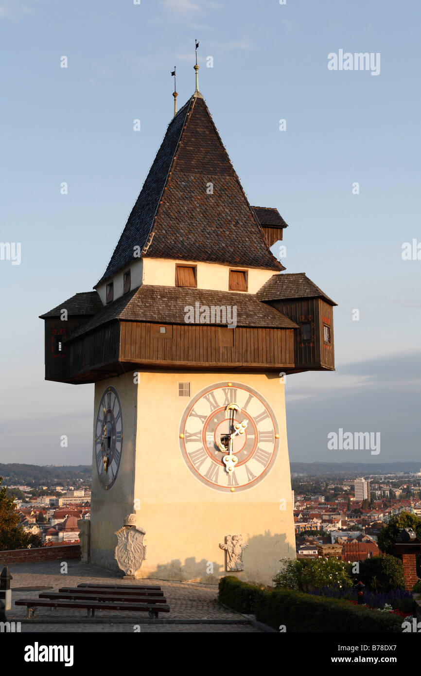 Uhr Turm am Schlossberg, Schloss Berg, Graz, Steiermark, Austria ...