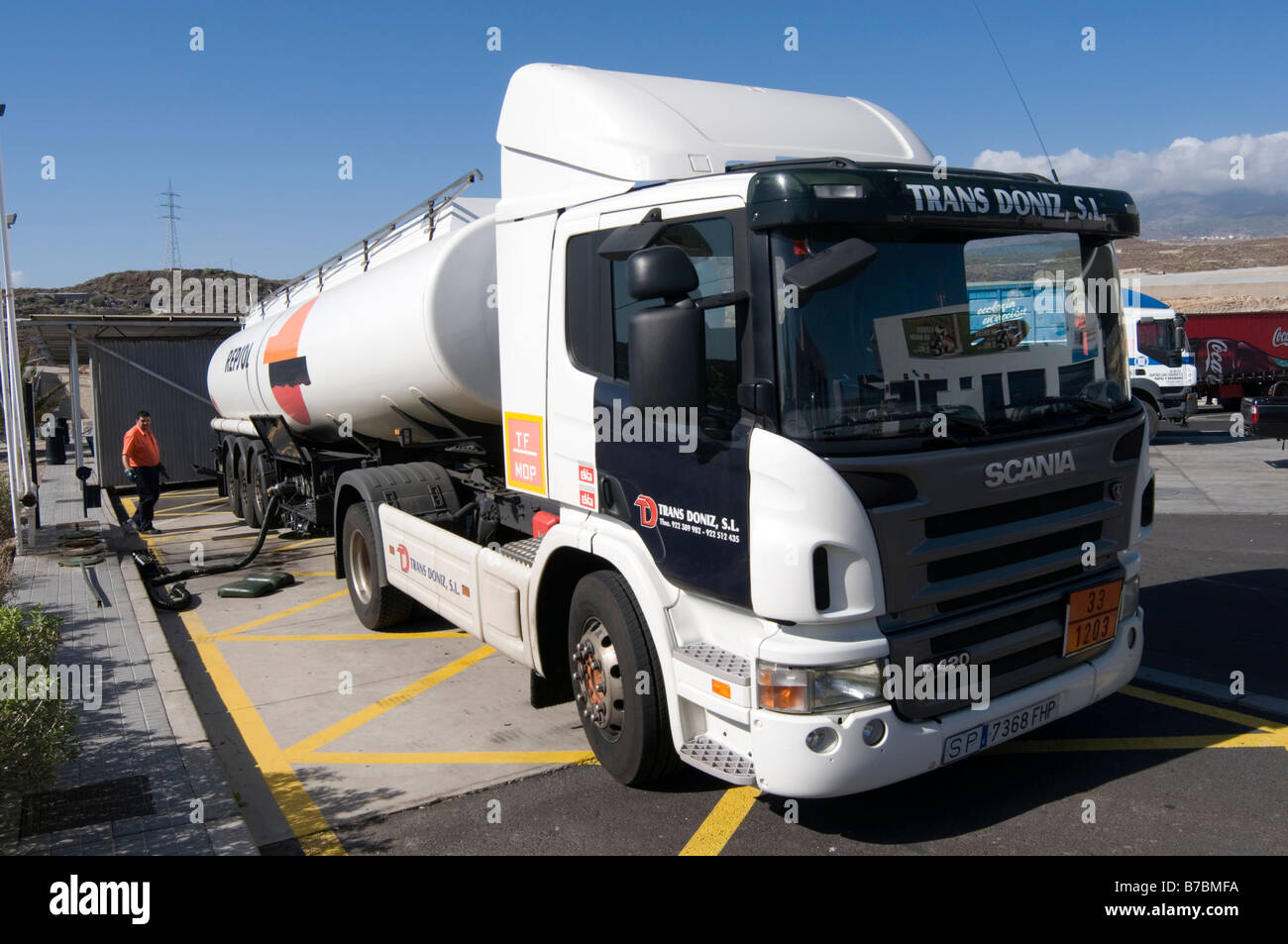 Tanker Truck LKW Tankstelle Tankstelle Tanks Diesel Kraftstoff Erdgas ...