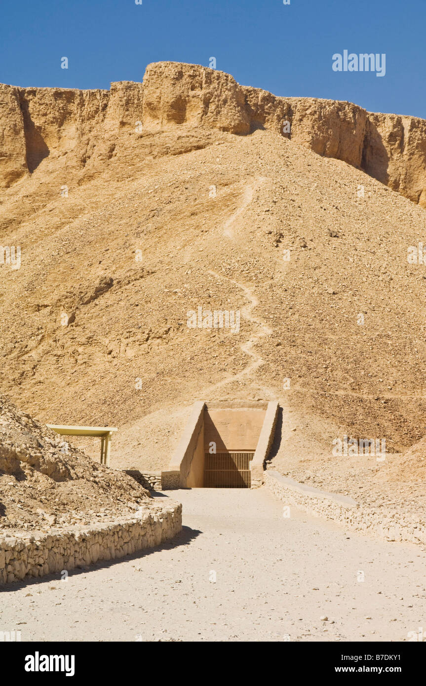 Eingang zum Grab von Pharao Ramses VII Tal der Könige Westbank von ...