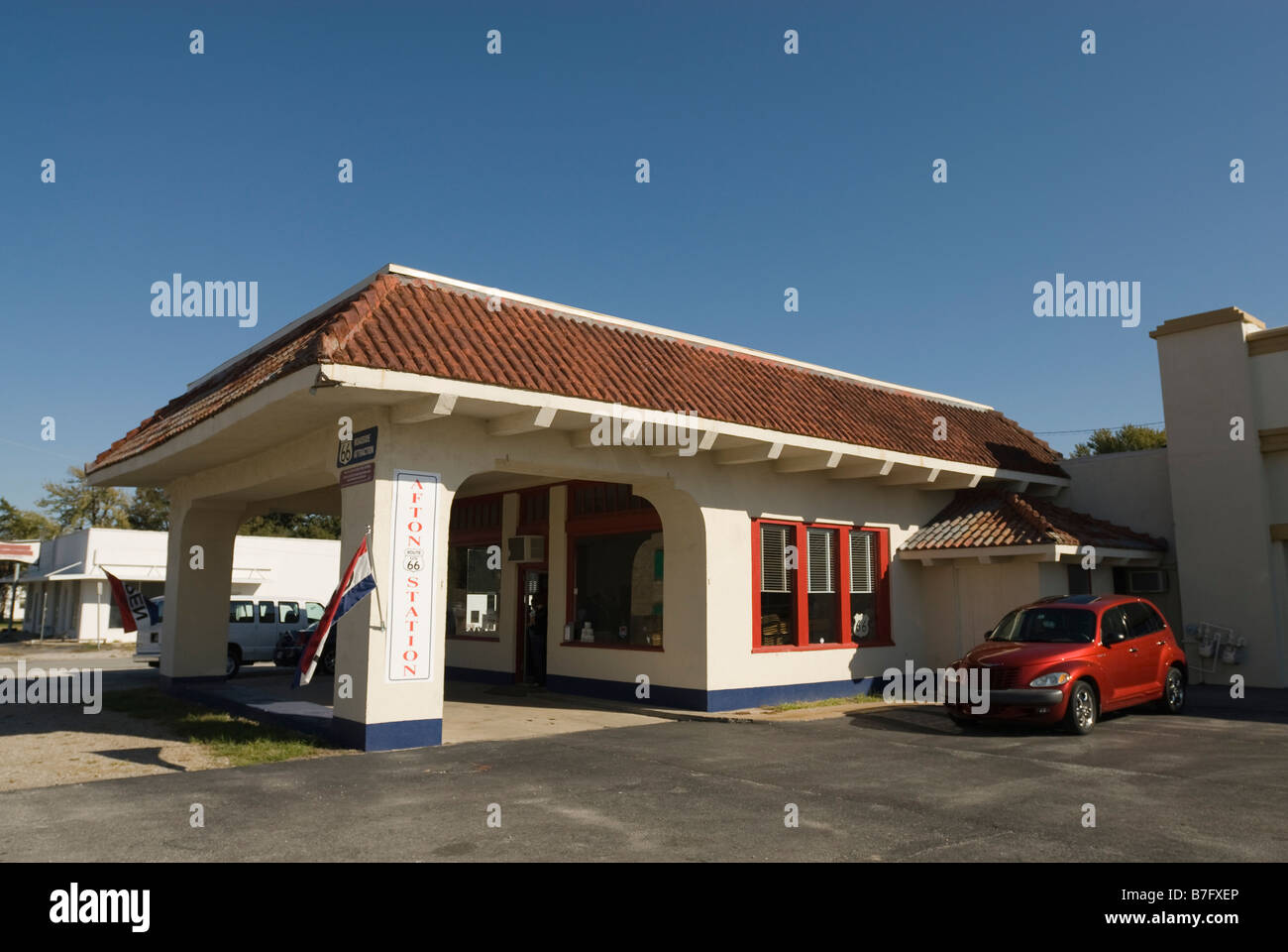 Afton Station auf der Route 66 in Afton, Oklahoma, USA Stockfotografie ...